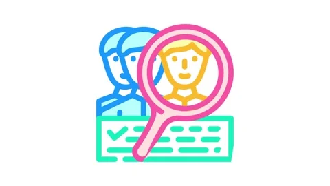 customer study kyc color icon animation | Stock Video | Pond5