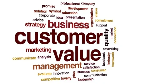 Customer value animated word cloud, text... | Stock Video | Pond5