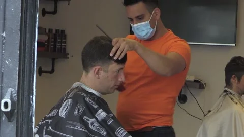 Barber Retail Customer Stock Video Footage | Royalty Free Barber Retail ...