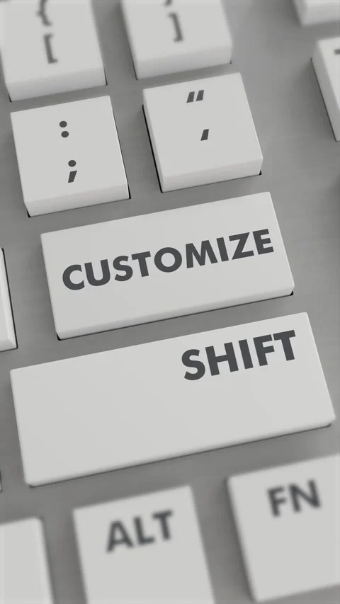 CUSTOMIZE BUTTON PRESSING ON KEYBOARD Ve... | Stock Video | Pond5