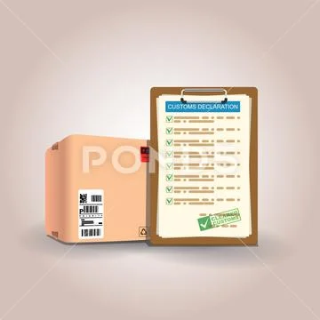 Customs declaration vector illustration Illustration #150507172