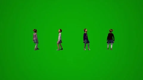 Girl Running Green Screen Stock Video Footage | Royalty Free Girl ...