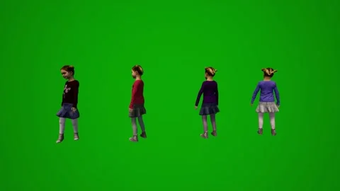 Girl Running Green Screen Stock Video Footage | Royalty Free Girl ...