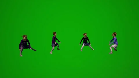 Girl Running Green Screen Stock Video Footage | Royalty Free Girl ...