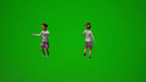 Girl Running Green Screen Stock Video Footage | Royalty Free Girl ...