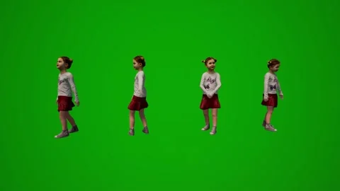 Girl Running Green Screen Stock Video Footage | Royalty Free Girl ...
