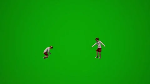 Girl Running Green Screen Stock Video Footage | Royalty Free Girl ...