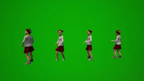 Girl Running Green Screen Stock Videos – Royalty-Free HD & 4K Videos