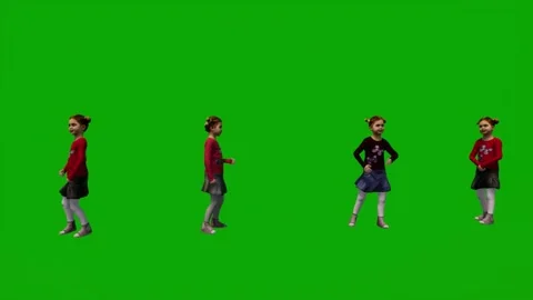 Cute baby girl on green screen playing w... | Stock Video | Pond5