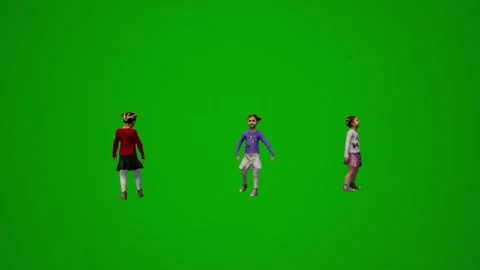 Girl Running Green Screen Stock Video Footage | Royalty Free Girl ...
