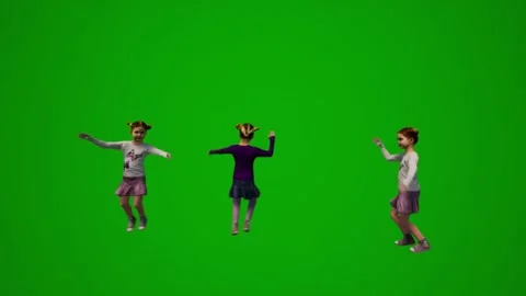 Girl Running Green Screen Stock Video Footage | Royalty Free Girl ...