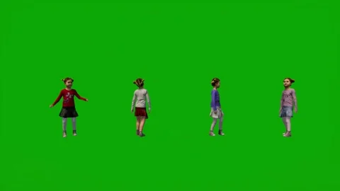 Girl Running Green Screen Stock Video Footage | Royalty Free Girl ...