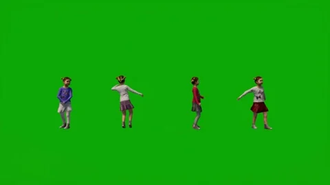 Girl Running Green Screen Stock Video Footage | Royalty Free Girl ...
