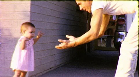 Cute Baby Steps Girl Learning to Walk to... | Stock Video | Pond5