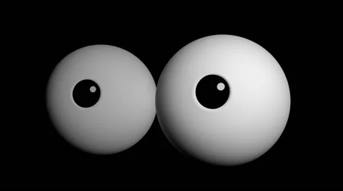 cute Cartoon eyes rotation cgi 3d animat... | Stock Video | Pond5