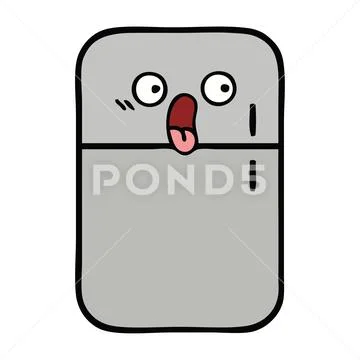 Cute cartoon fridge freezer: Royalty Free #103679350