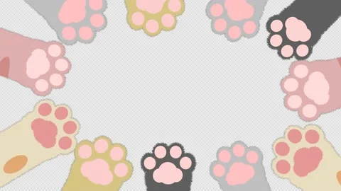Cute cat hand animation frame repeat wit... | Stock Video | Pond5