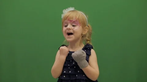 Cute child. Dancing and make faces. Paro... | Stock Video | Pond5