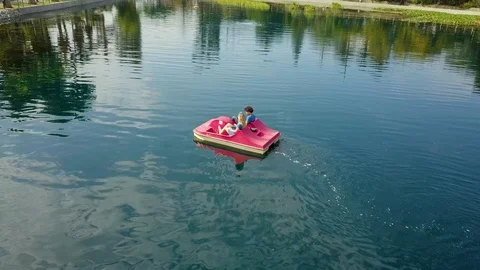 Cute Couple Enjoying A Boat Ride In The ... | Stock Video | Pond5