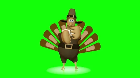 Cute dancing pilgrim turkey - looping an... | Stock Video | Pond5