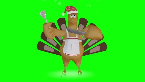 Cute dancing turkey wearing festive hat ... | Stock Video | Pond5