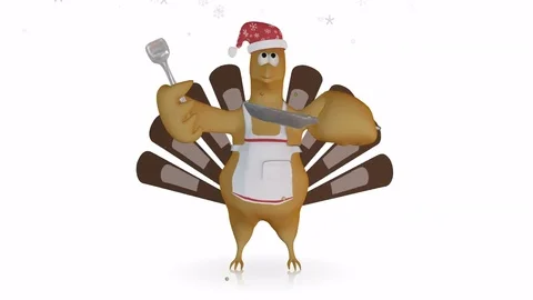 Cute dancing turkey wearing festive hat ... | Stock Video | Pond5