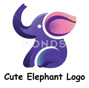 Cute Elephant Logo, Cute Elephant logo, zoo Vector, Wild Animal vector ...