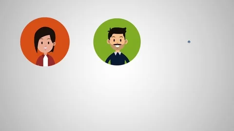 Cute family cartoons HD animation | Stock Video | Pond5