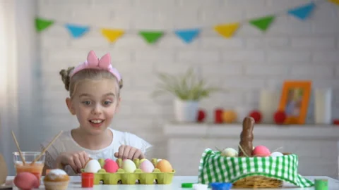 Cute girl jumping like rabbit from under... | Stock Video | Pond5