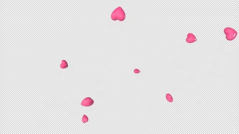 cute heart shaped particles floating ove... | Stock Video | Pond5