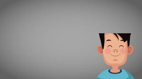Cute intelligent boy HD animation | Stock Video | Pond5