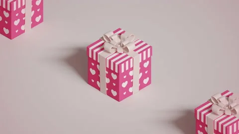 Cute jumping present boxes, paper bows d... | Stock Video | Pond5