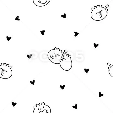 Cute kawaii smiling dim sum. Coloring Page. Illustration #276864544