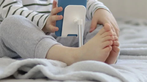 cute kid is speaking with the followers ... | Stock Video | Pond5