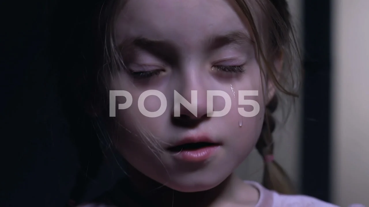 Scared Little Girl Crying