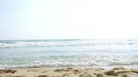 Cute little girl in swimsuit running at ... | Stock Video | Pond5