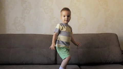 Cute little2 years old caucasian boy is ... | Stock Video | Pond5