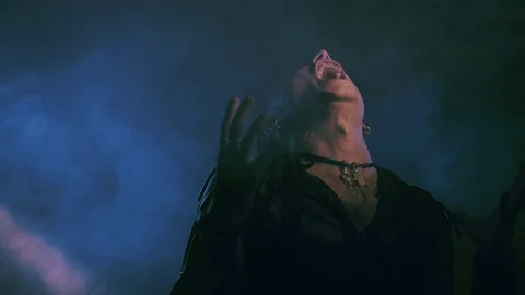 Cute male vampire with dreadlocks | Stock Video | Pond5