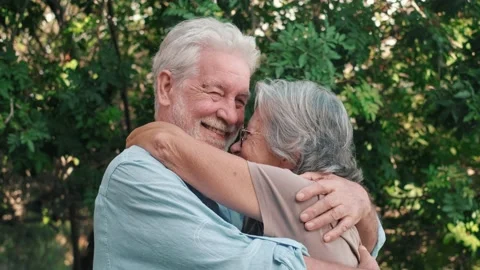 Old People Hugging Stock Footage ~ Royalty Free Stock Videos | Pond5