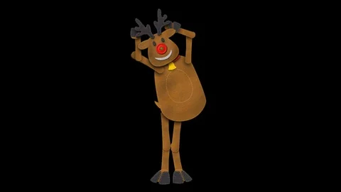 Cute Rudolf deer puppet made of felt dan... | Stock Video | Pond5