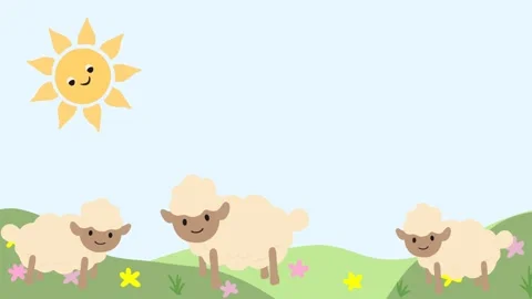 Cartoon Sheep Field Stock Videos – Royalty-Free HD & 4K Videos | Pond5