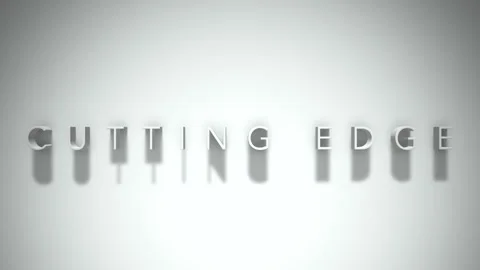 cutting edge 3D title animation with sha... | Stock Video | Pond5