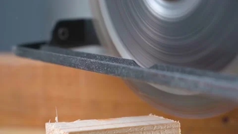 Cutting Lumber. Disc of carpenter cuttin... | Stock Video | Pond5