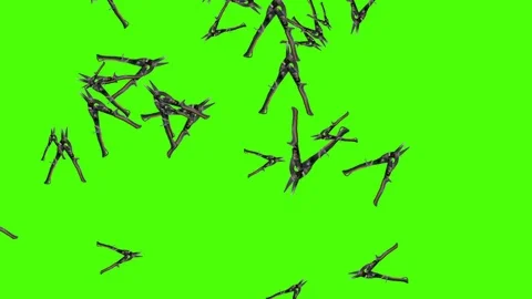 Cutting tools falling animation loop , g... | Stock Video | Pond5