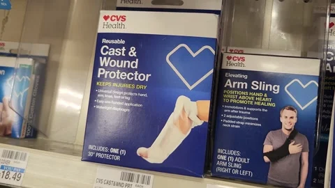 CVS Health Cast and Wound Protector Reta... | Stock Video | Pond5
