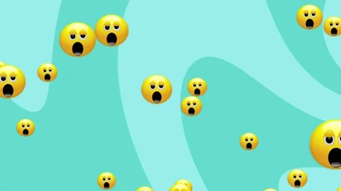 Cyan Animated Background Smiley Emoticon... | Stock Video | Pond5
