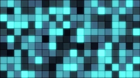 Cyan Animated Grid of Changing Square Ti... | Stock Video | Pond5