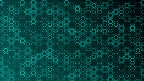 cyan color 2d hexagonal shapes technolog... | Stock Video | Pond5