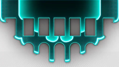 Cyan cyber texture grid wave fill in eff... | Stock Video | Pond5