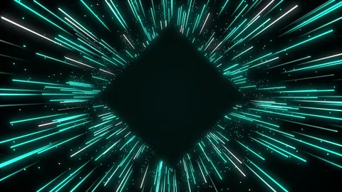 Cyan diamond creative colored glow lines... | Stock Video | Pond5